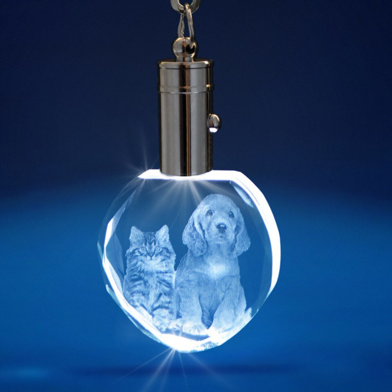 Personalized Lighted Crystal Keychain - Etsy