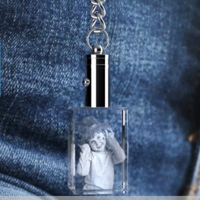 Personalized Lighted Crystal Keychain - Etsy