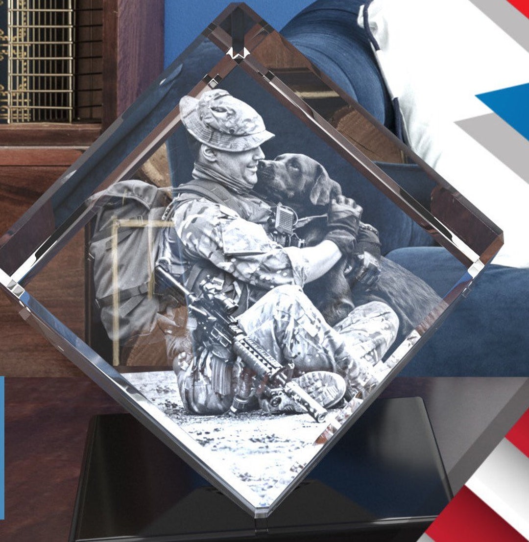 Personalized Photo Gift for Veteran Award for Soldier Gift Pet Lovers ...