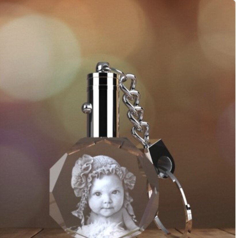 Personalized Lighted Crystal Keychain | Etsy
