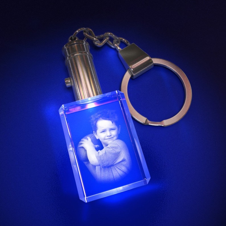 Personalized Lighted Crystal Keychain - Etsy