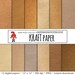 Digital Paper Pack: kraft Paper With Brown Kraft Paper Backgrounds ...