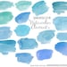 Watercolor Brush Strokes Clip Art, Hand Painted Watercolor Clip Art ...