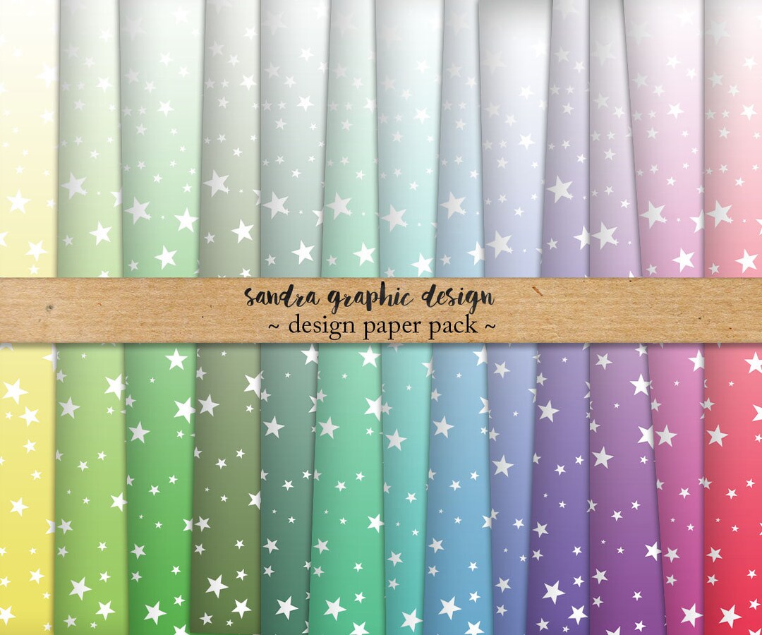 Stars Digital Paper: "stars Ombre", Ombre Digital Paper, Stars ...