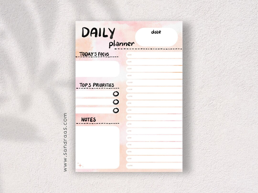 Undated Planner Printable Bundle • Daily, Weekly & Monthly Pages ...