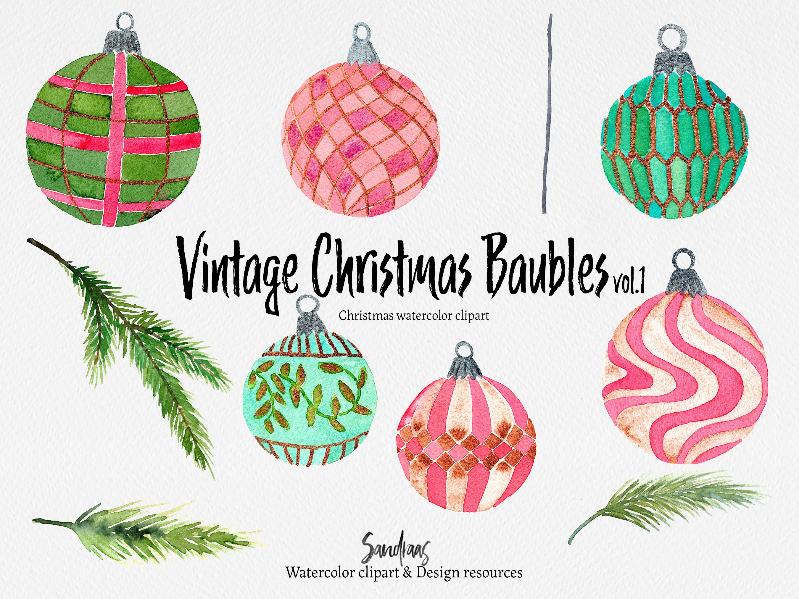 Vintage Christmas Ornaments Clip Art Vintage Christmas Clip Art Stock