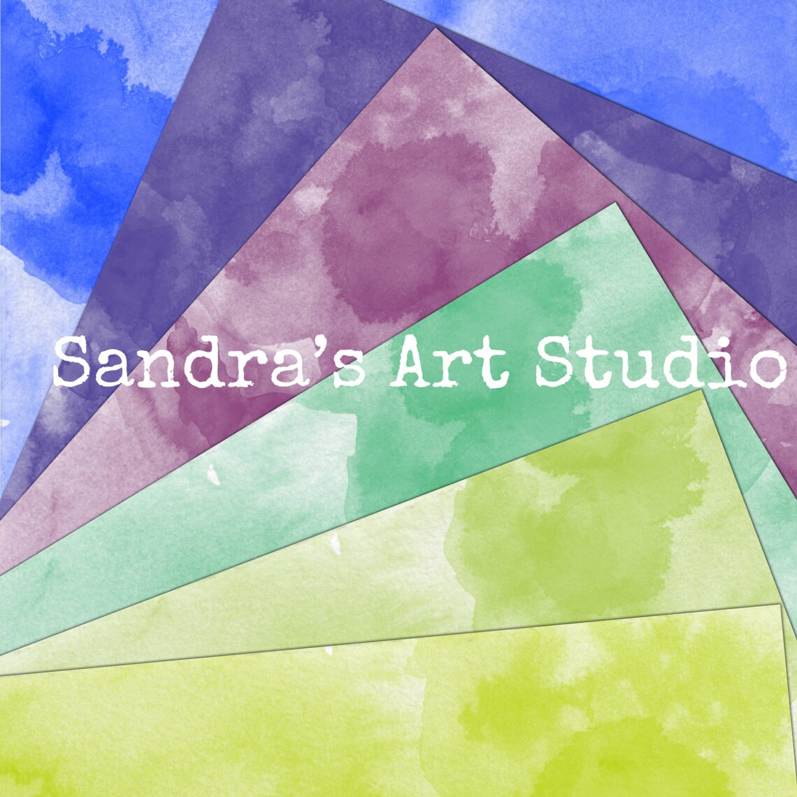 Watercolor Digital Paper: rainbow Watercolors With | Etsy