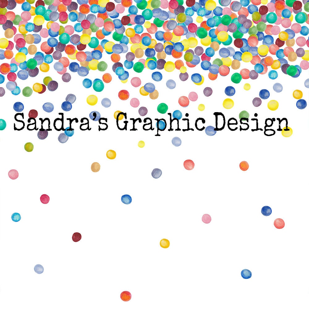 Digital Paper With CONFETTI PATTERNS in Rainbow Colors for Scrapbooking ...