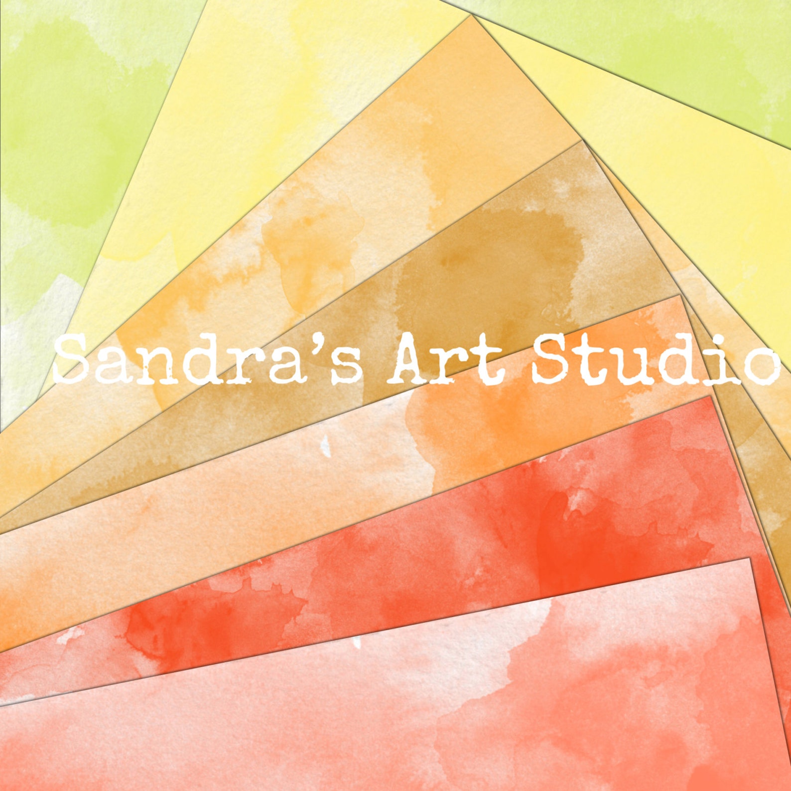 Watercolor Digital Paper: "rainbow Watercolors" With Watercolor ...