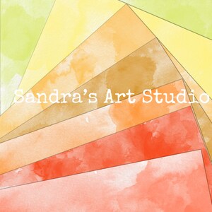 Watercolor Digital Paper: "rainbow Watercolors" With Watercolor ...