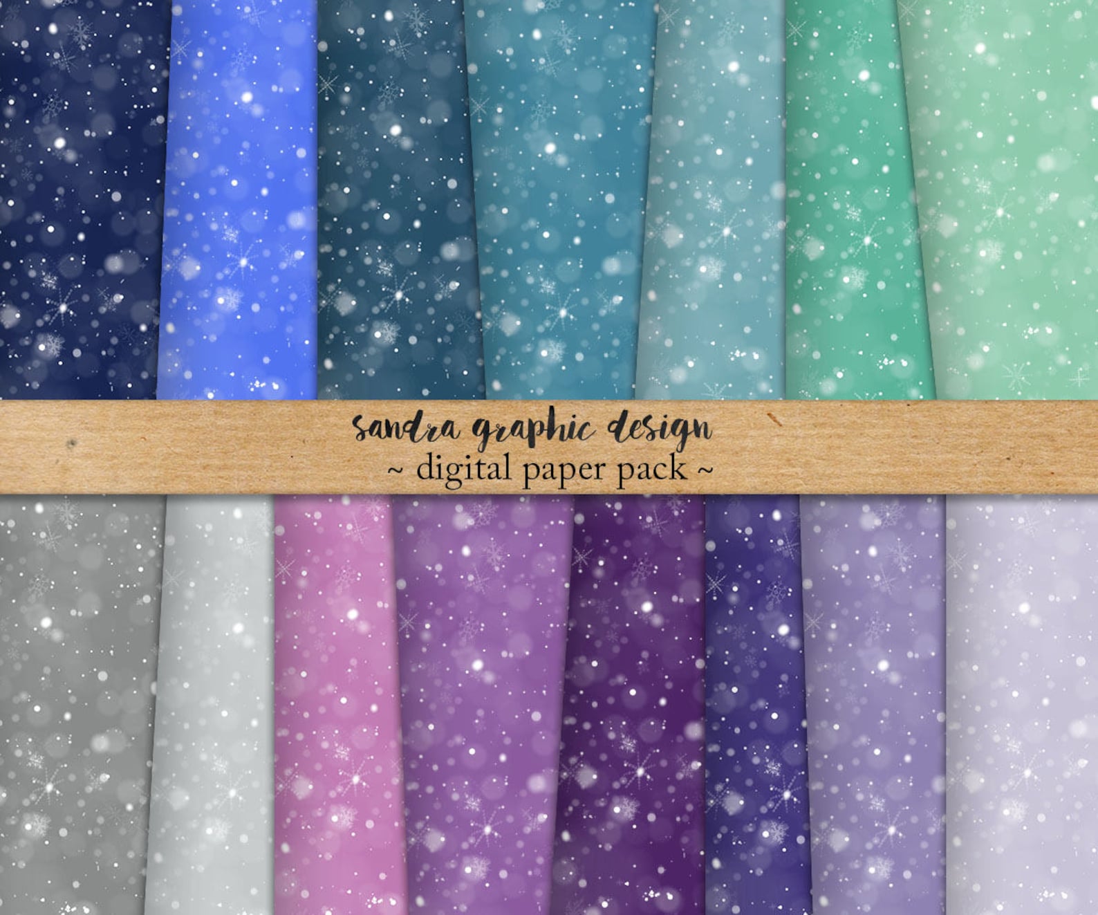 Snow Digital Paper: "snow Paper" With Snow Pattern in Pretty Winter ...