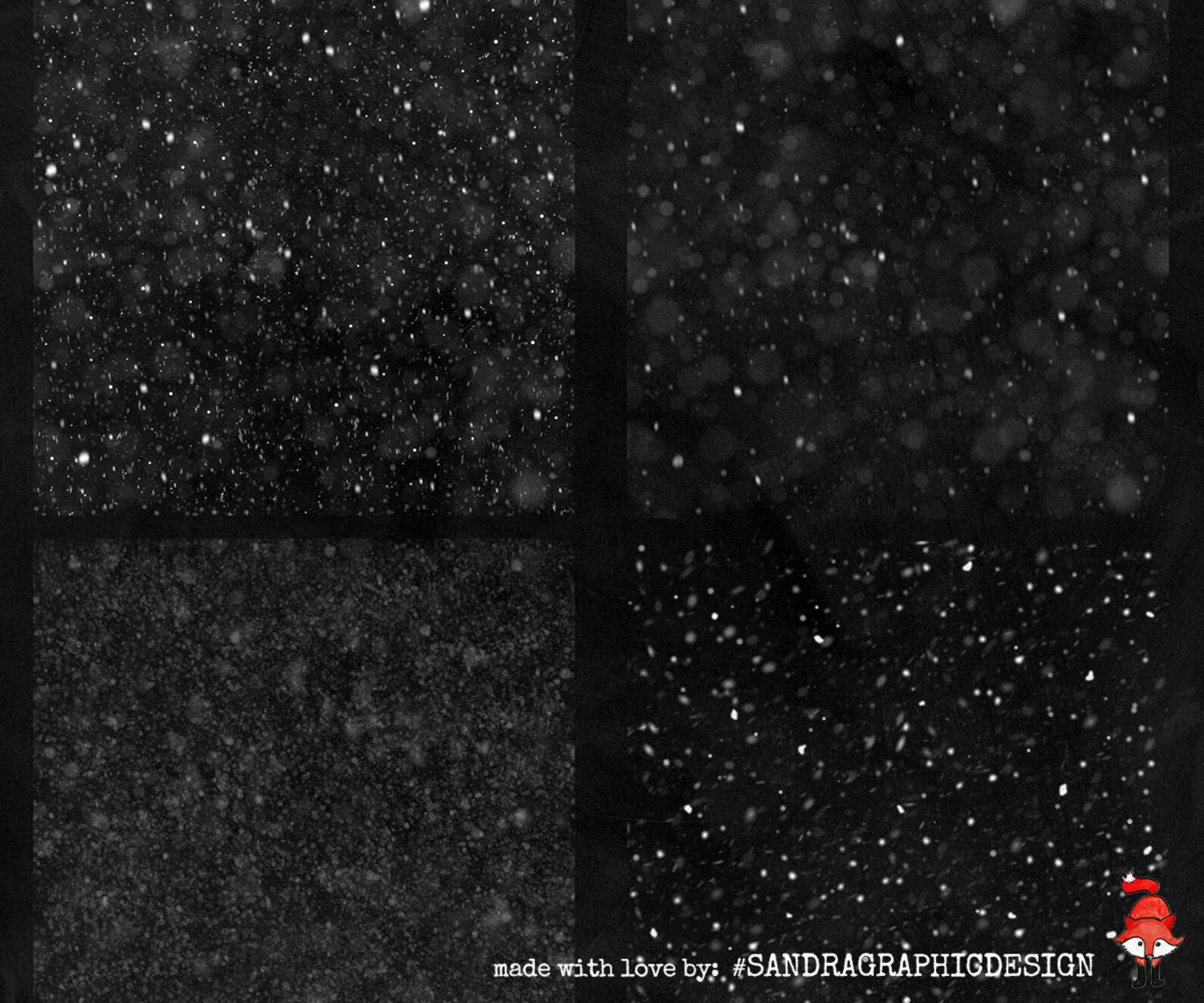 Snow Overlay, Digital Overlays for Photo Art, Scrapbook Layouts, Etc ...