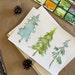 Christmas Clip Art: "rustic Trees" Hand Painted Watercolor Trees, 6 ...