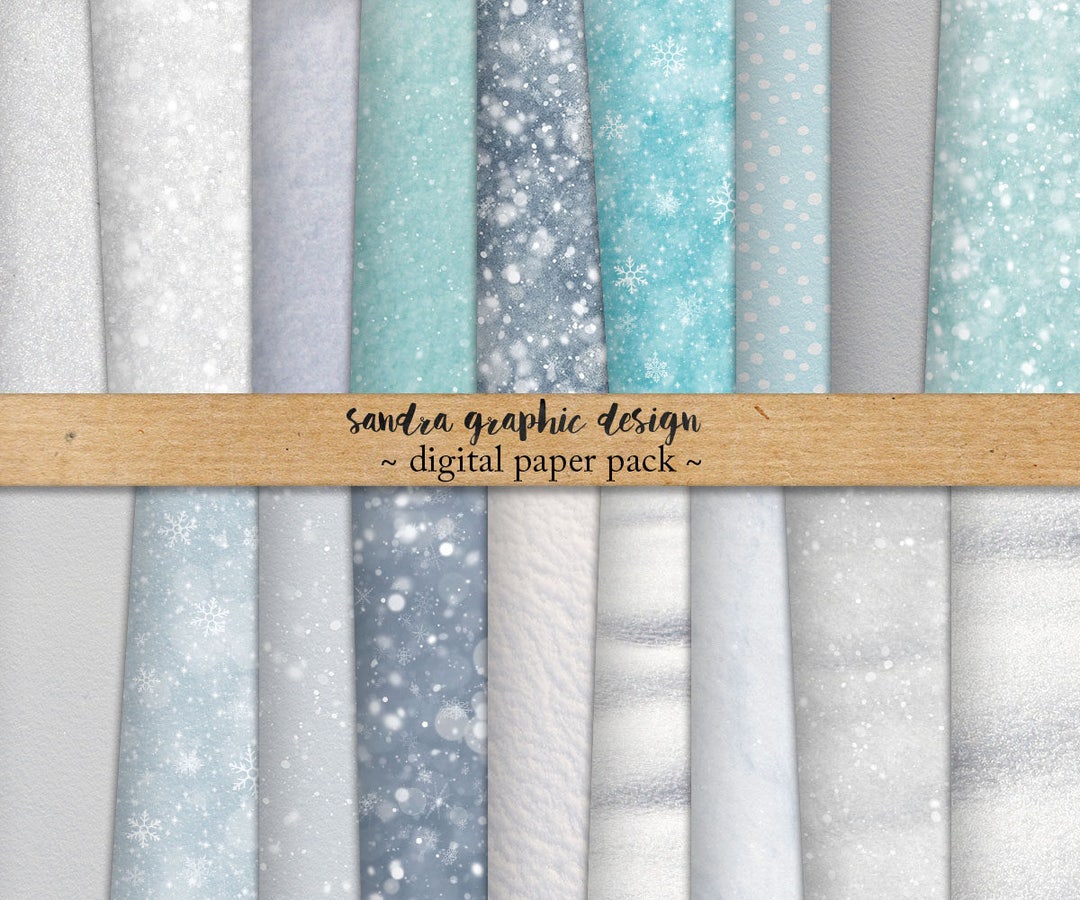 Snow Digital Paper, Snow Texture, Snow Background, With Sparkles and ...