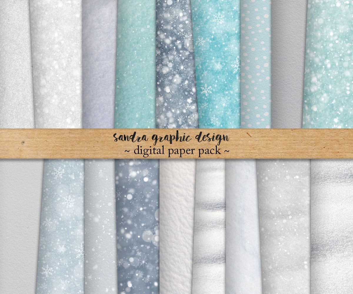Snow Digital Paper, Snow Texture, Snow Background, With Sparkles and ...