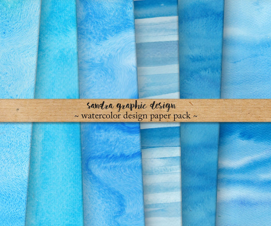Watercolor Digital Paper: seawater Paper Ocean - Etsy
