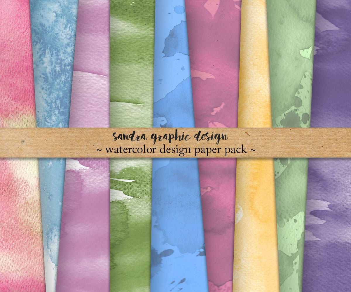 Watercolor Digital Paper: watercolor Textures With | Etsy