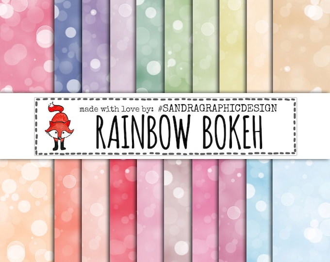 Bokeh Digital Paper: rainbow Bokeh Bokeh - Etsy