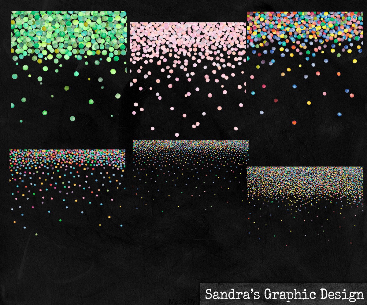 Digital Overlays With DOTS CONFETTI for Photo Art Scrapbook - Etsy