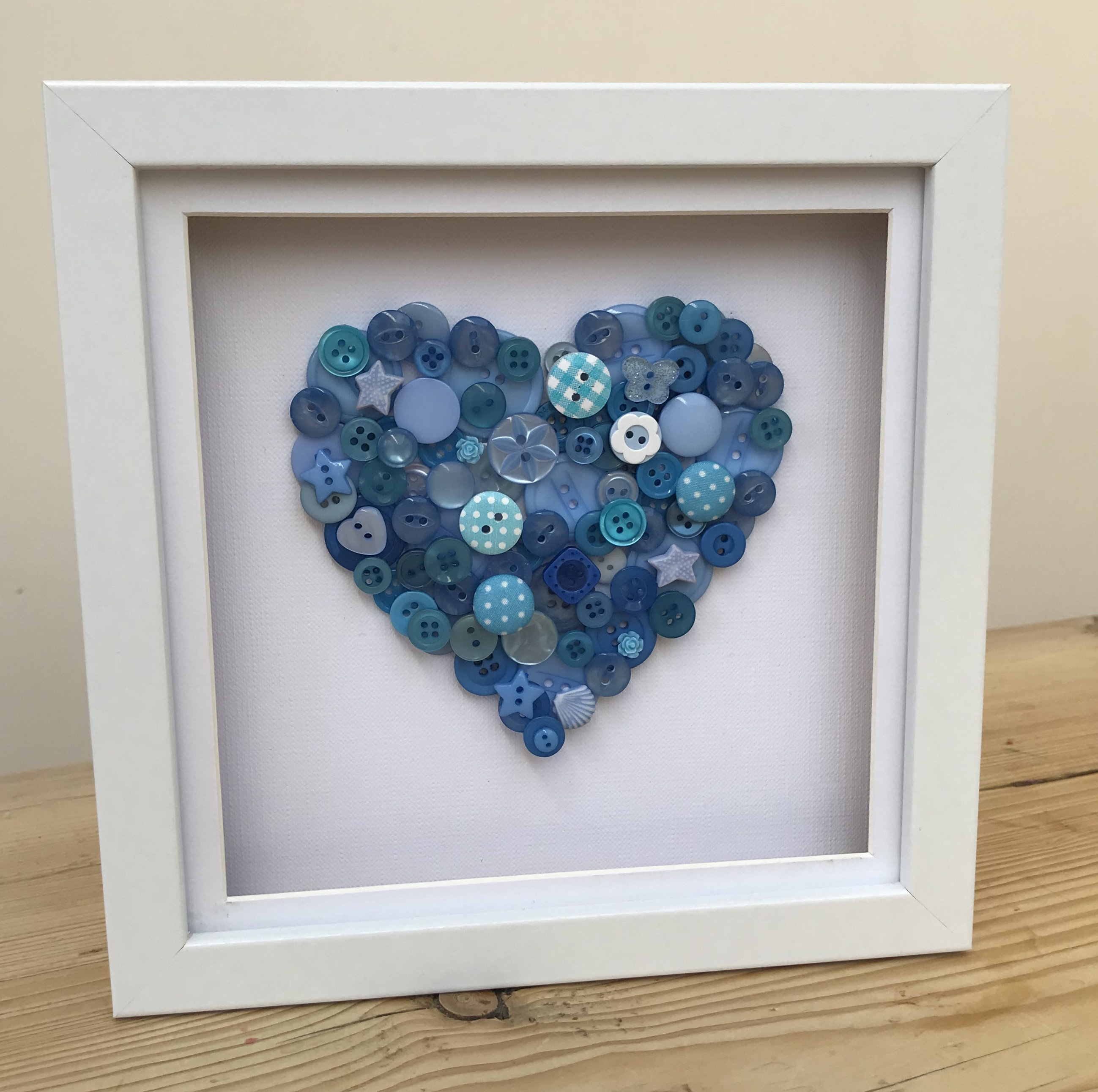Blue Button Heart. Nursery Decor. Sapphire Wedding Anniversary - Etsy