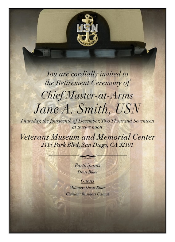 Chief Retirement Invitations