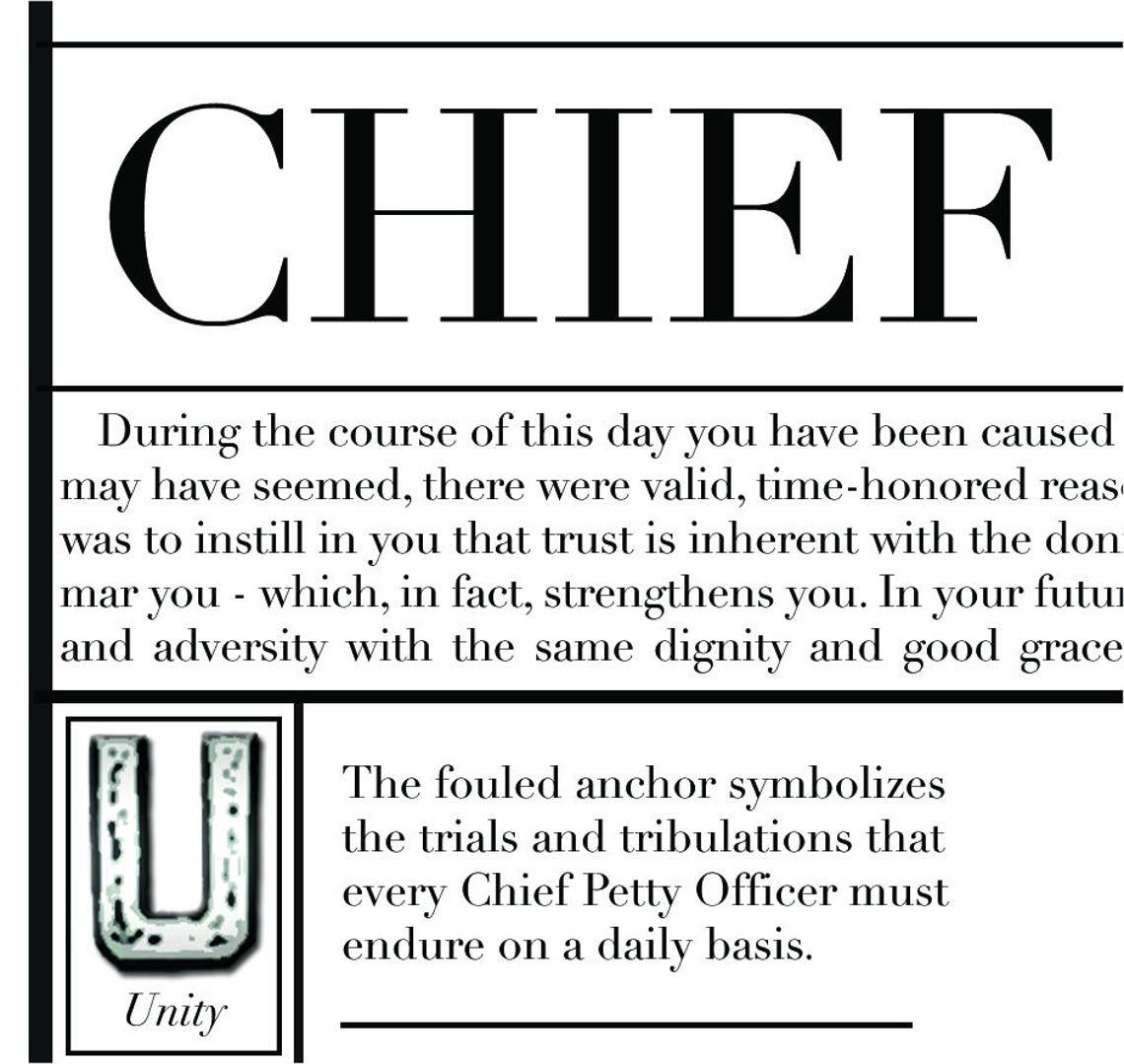 Navy Chief Petty Officer Creed (typography Wheel) - Etsy