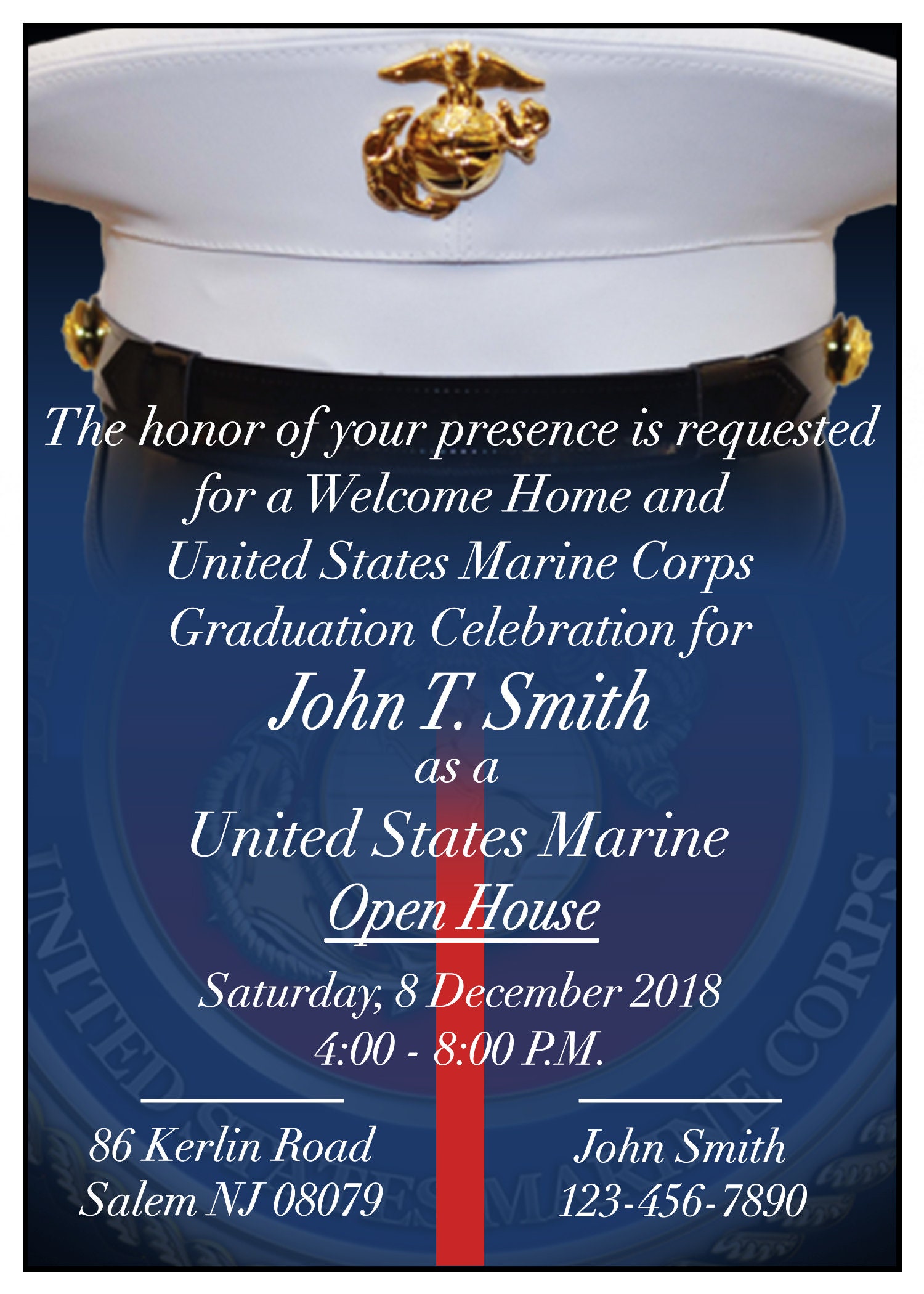 Marine Semper Fidelis Invitation - Etsy