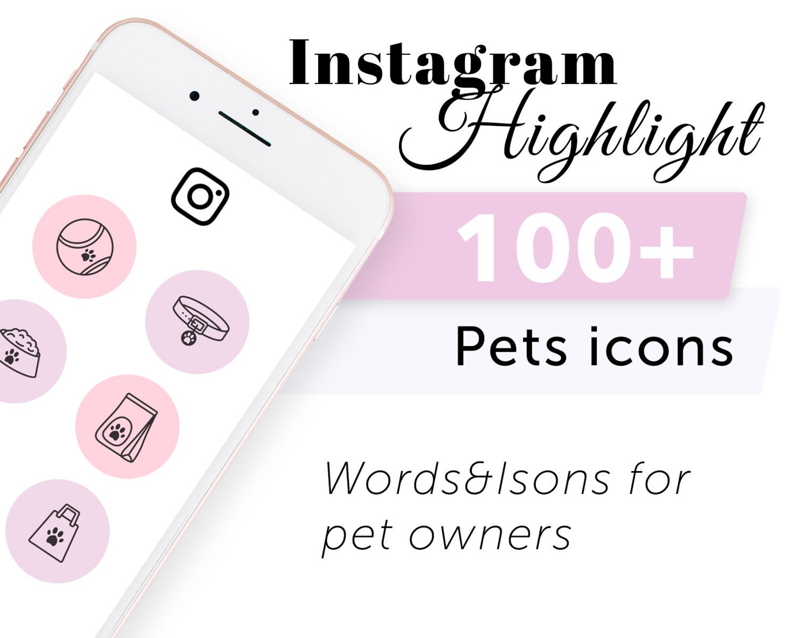 Pink Pet Highlight Icons Purple Dog Highlight Pets Story Icons Covers ...