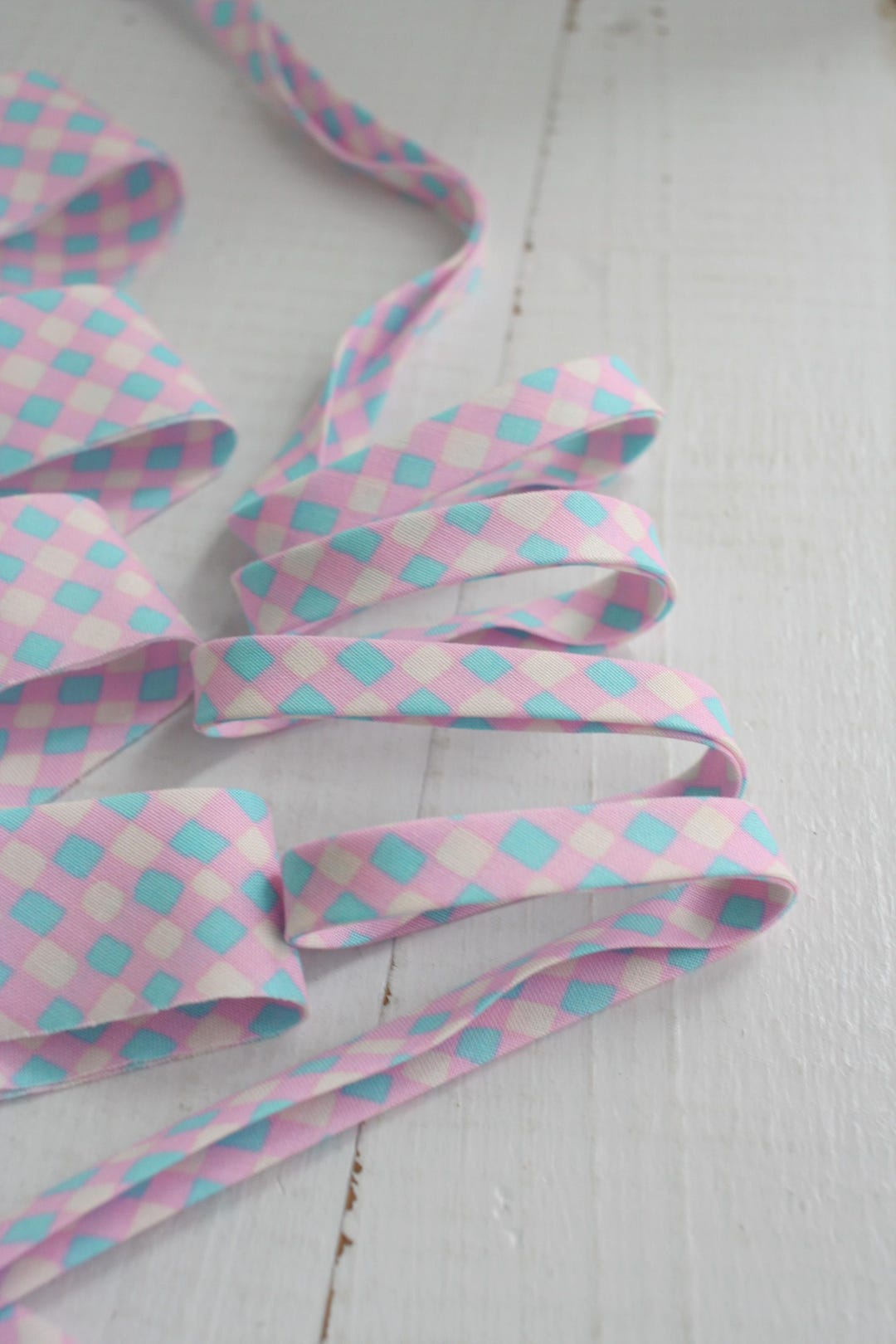 1/2" Double Fold Bias Tape - Checkers Lilac - Etsy