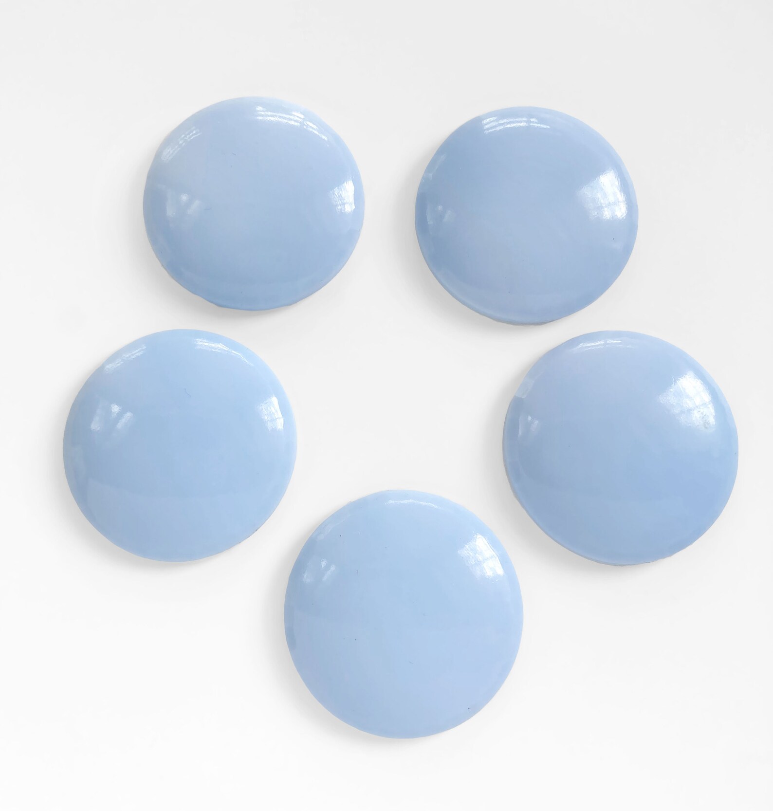 2x Large Blue Cabochons Vintage Glass Cabochon Pastel Blue | Etsy