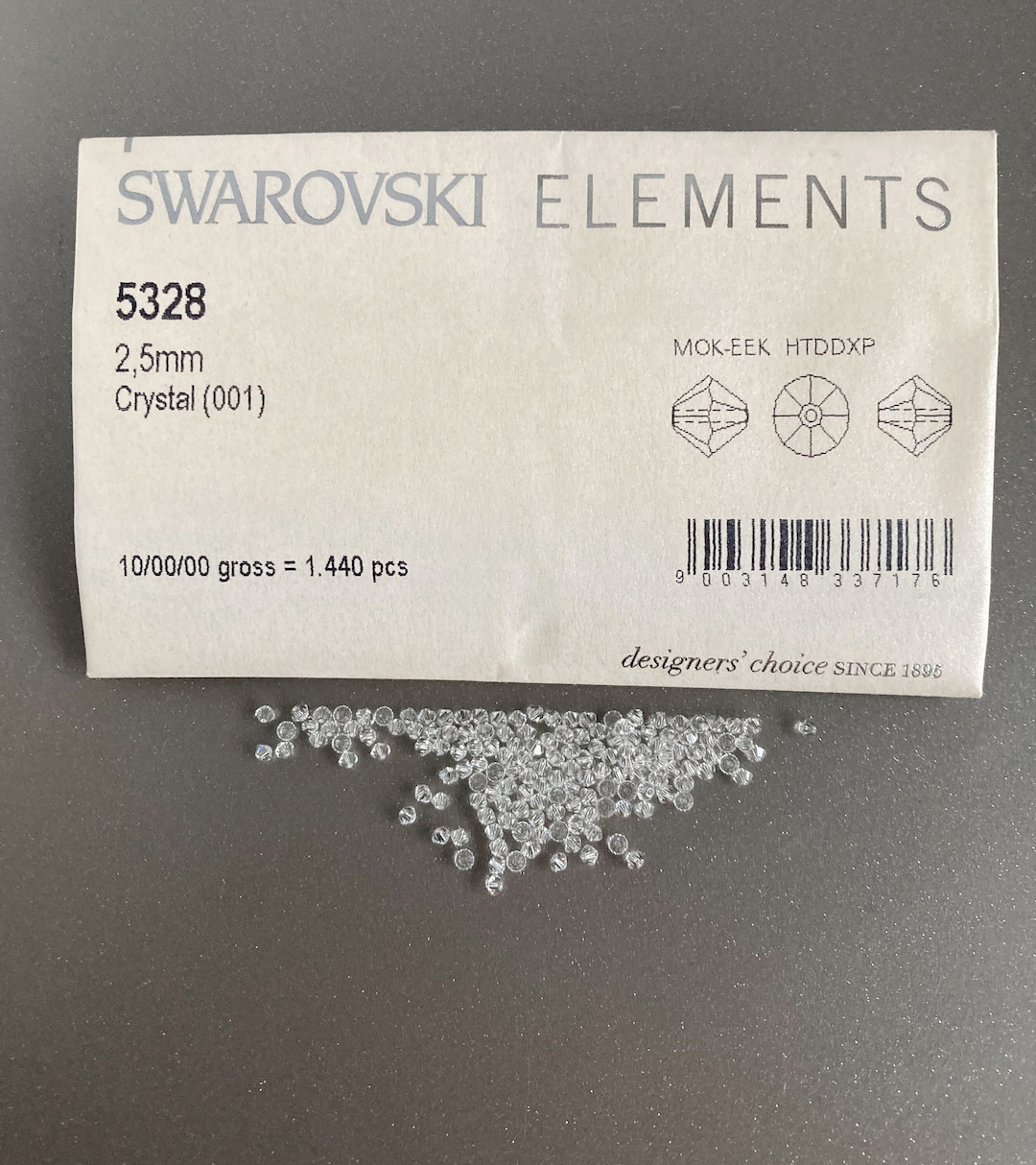 40x Swarovski Crystal 2.5mm Beads, Swarovski Bicones 5328, Clear Bicone Crystal Beads, 2mm ...