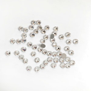 40x Swarovski Crystal Clear SS20 5mm Flatback Rhinestones, 2058 Xilion Rose NON-HOTFIX, 4.8mm ...