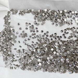 40x Swarovski Crystal Clear SS20 5mm Flatback Rhinestones, 2058 Xilion Rose NON-HOTFIX, 4.8mm ...