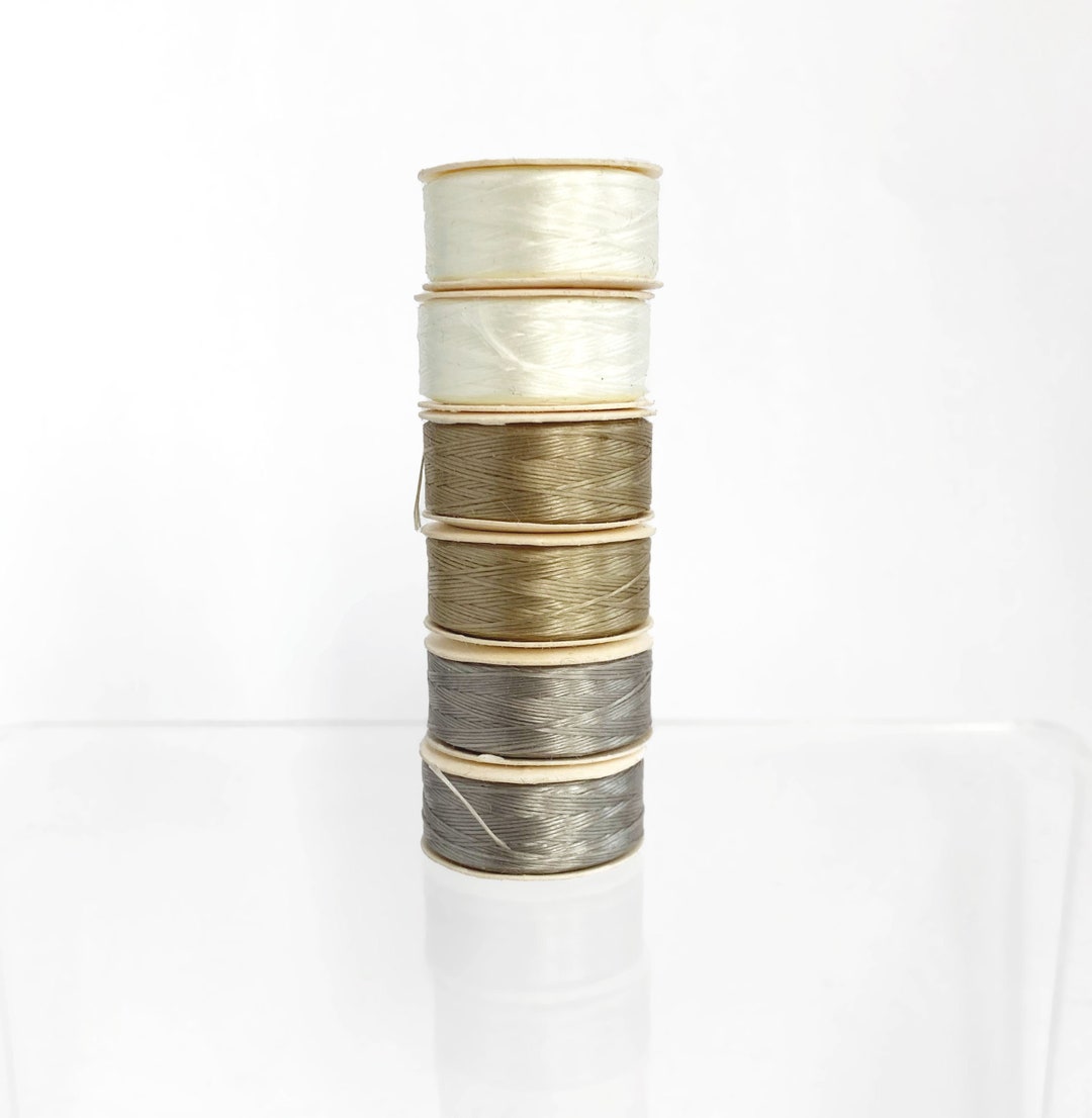 2x Nymo Thread, Size B Nymo Thread, White Sand Grey Colours, Beading ...
