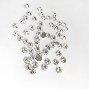 40x Swarovski Crystal Clear SS20 5mm Flatback Rhinestones, 2058 Xilion Rose NON-HOTFIX, 4.8mm ...