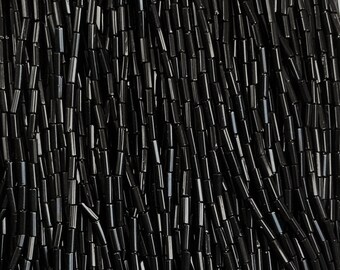 Black Bugle Beads - Etsy