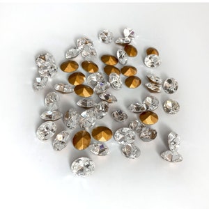 8x Swarovski Crystal Ovals 10mm X 8mm, Clear Foiled Rhinestone 4130/2 ...