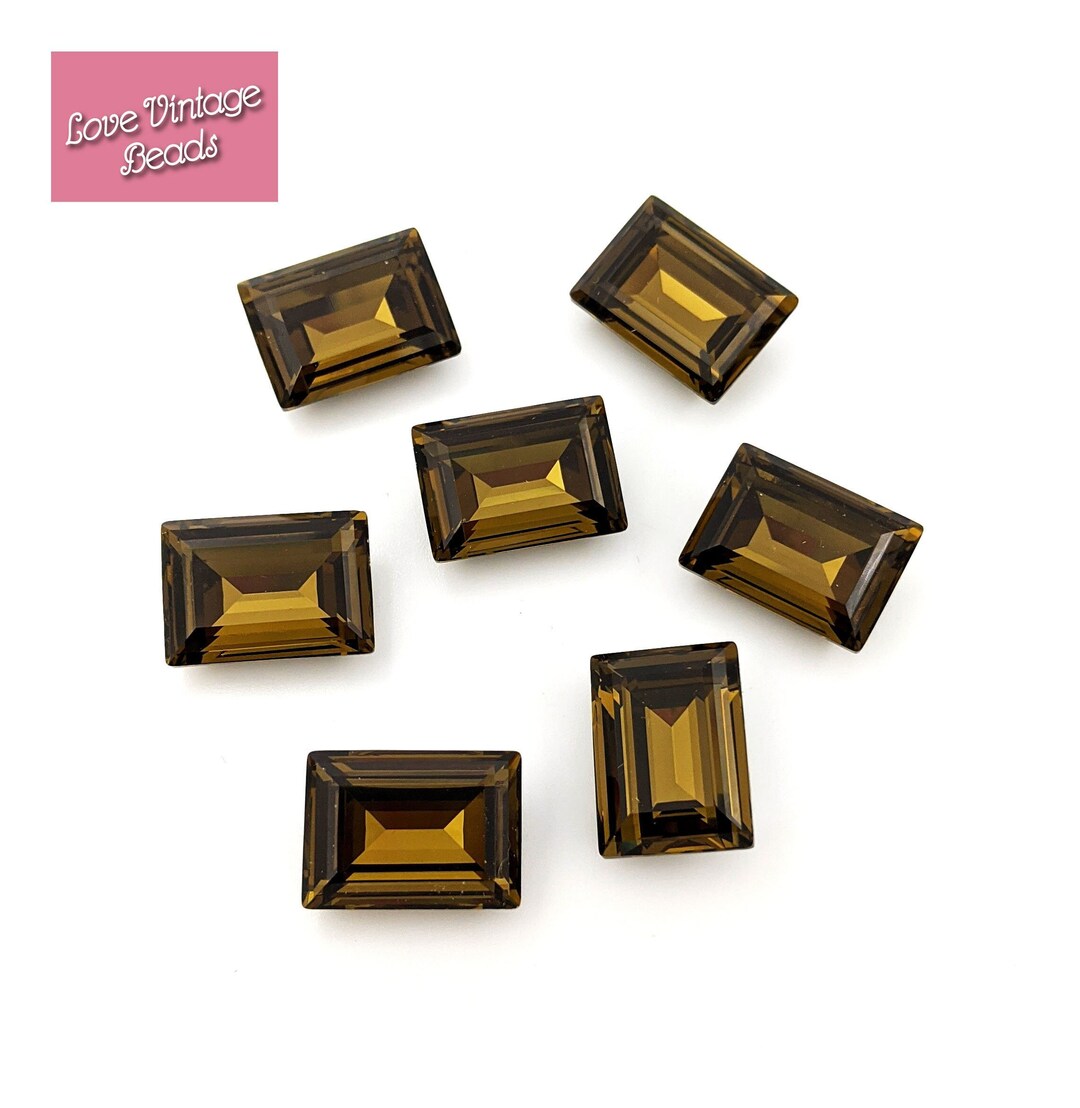 1x Swarovski Crystal 18mm Step Cut Stone 4527, Smoky Quartz Crystal ...