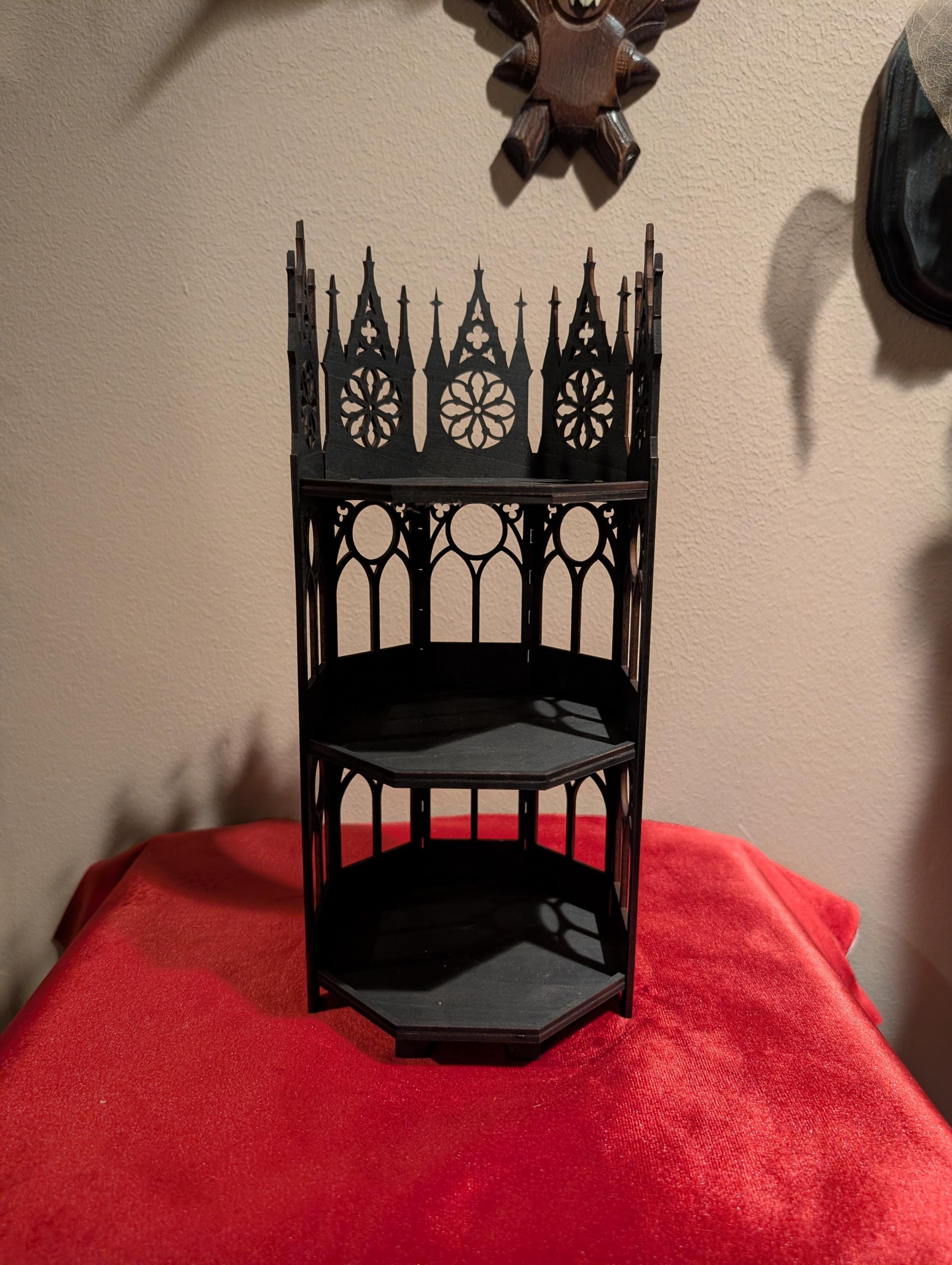 Gothic Cathedral Altar Shelf: Black Wooden Witchy Decor - Etsy