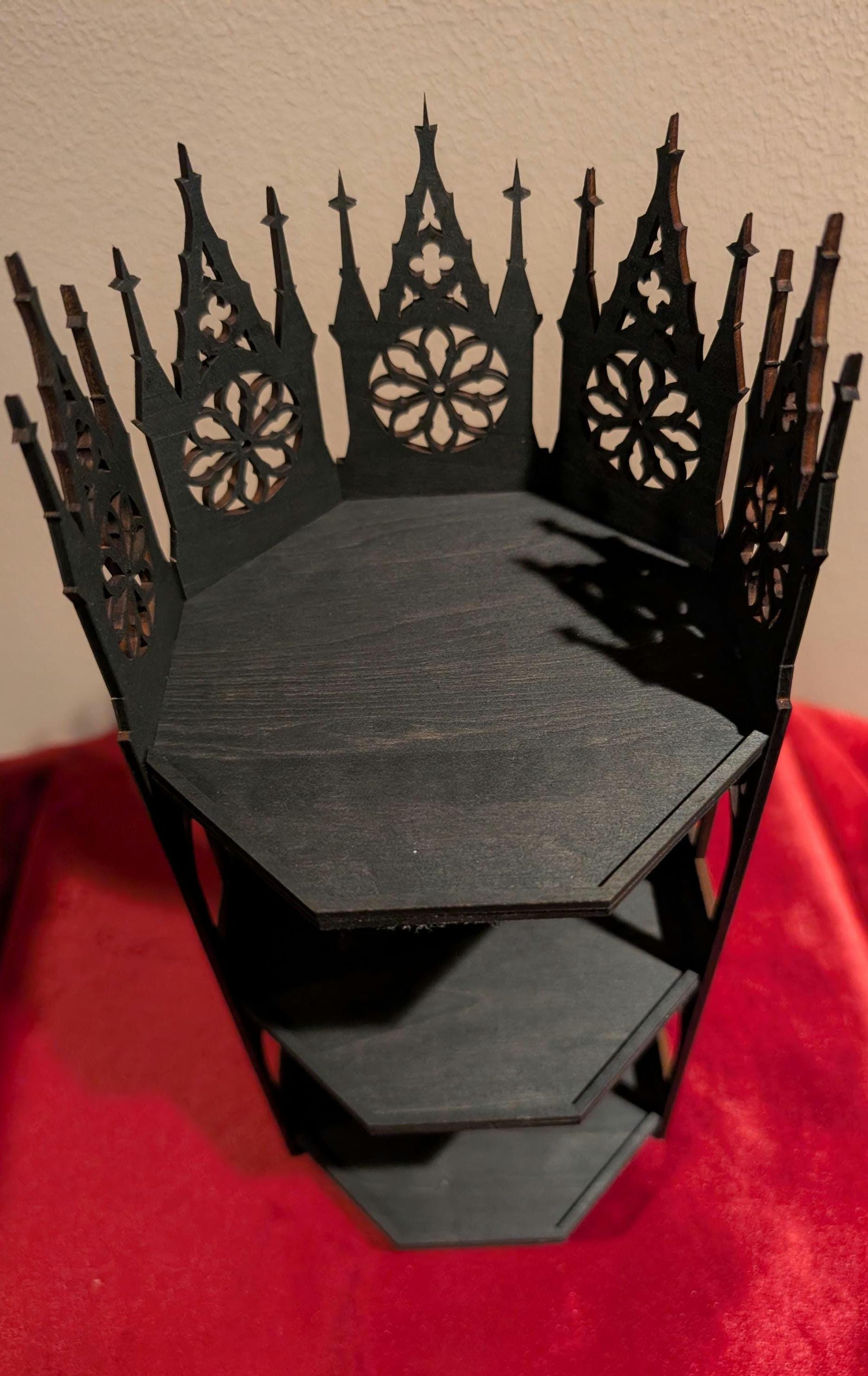 Gothic Cathedral Altar Shelf: Black Wooden Witchy Decor - Etsy