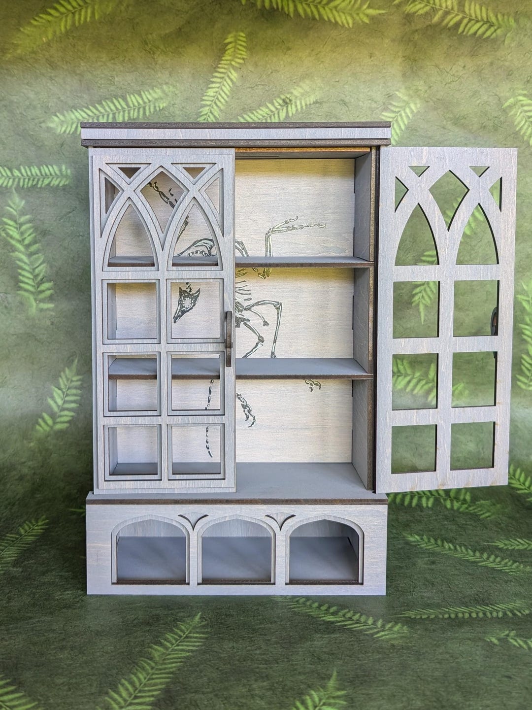 Hand-painted Dinosaur Fossil Curio Cabinet – Gothic Display Case - Etsy