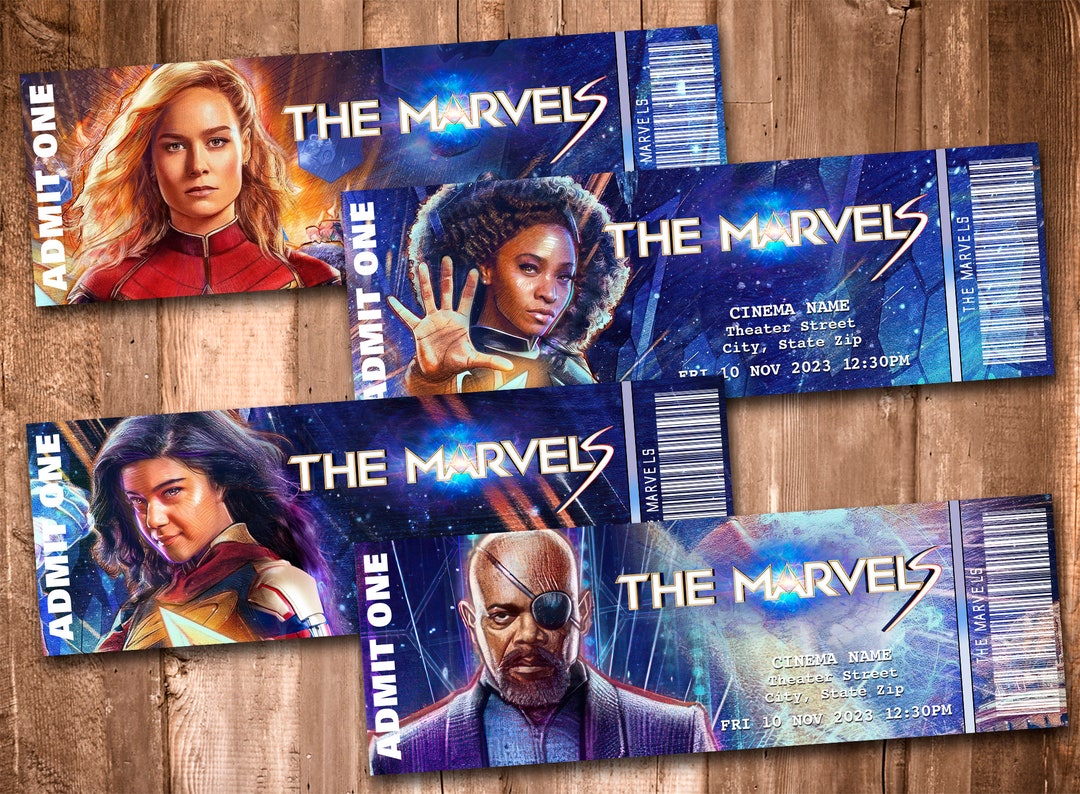 THE MARVELS Collectible Movie Tickets - Etsy