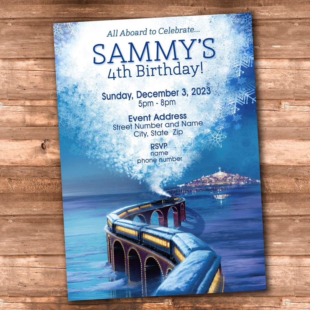 Polar Express Invitation made-to-order - Etsy