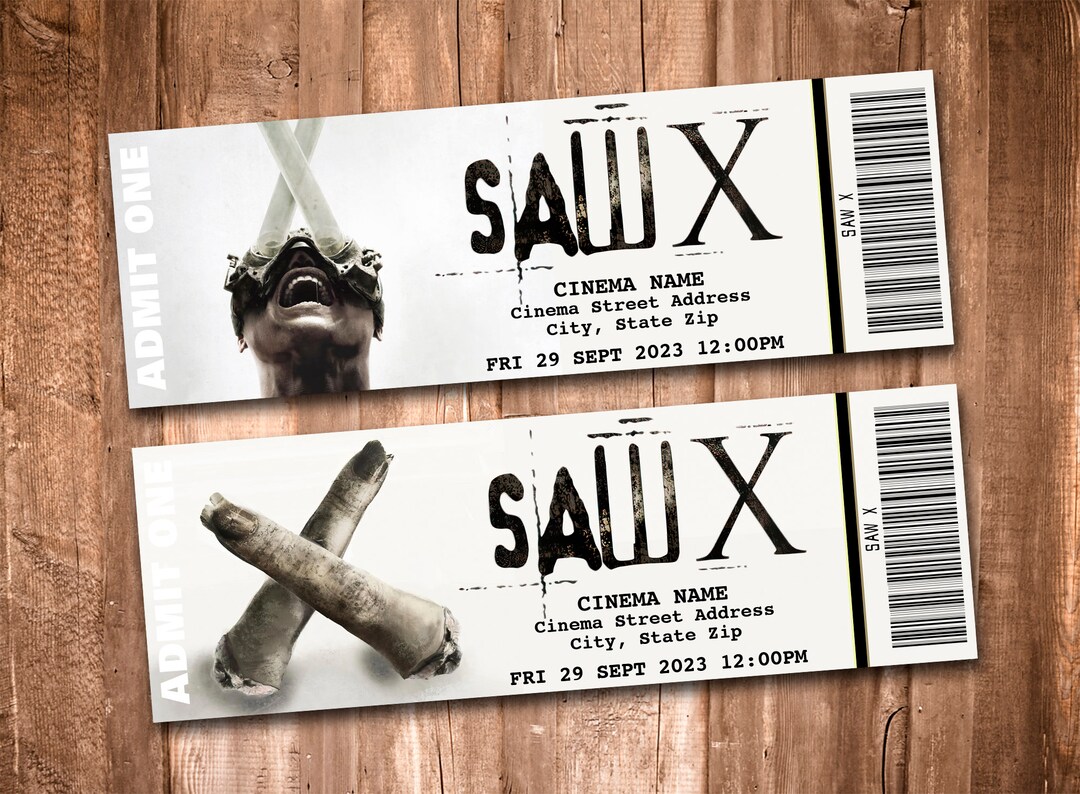 SAW X Collectible Movie Tickets - Etsy
