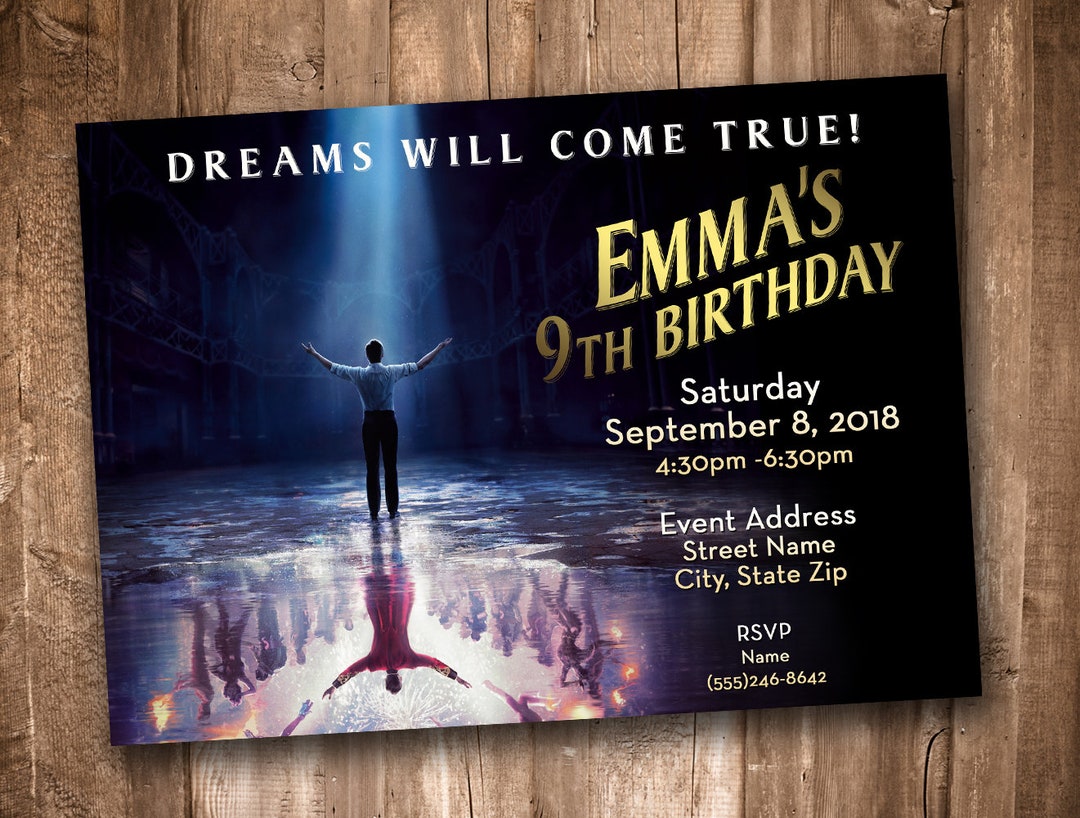 The Greatest Showman Party Invitation personalized Digital Printable - Etsy