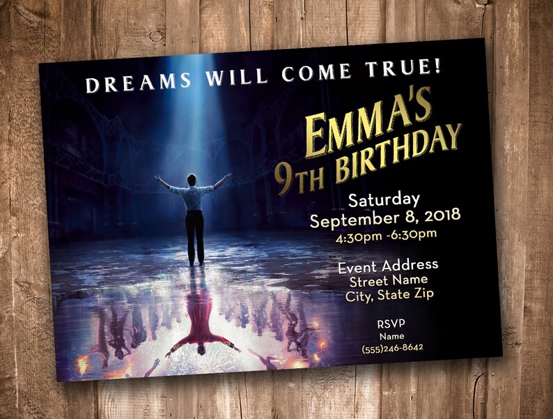 The Greatest Showman Party Invitation personalized Digital Printable - Etsy