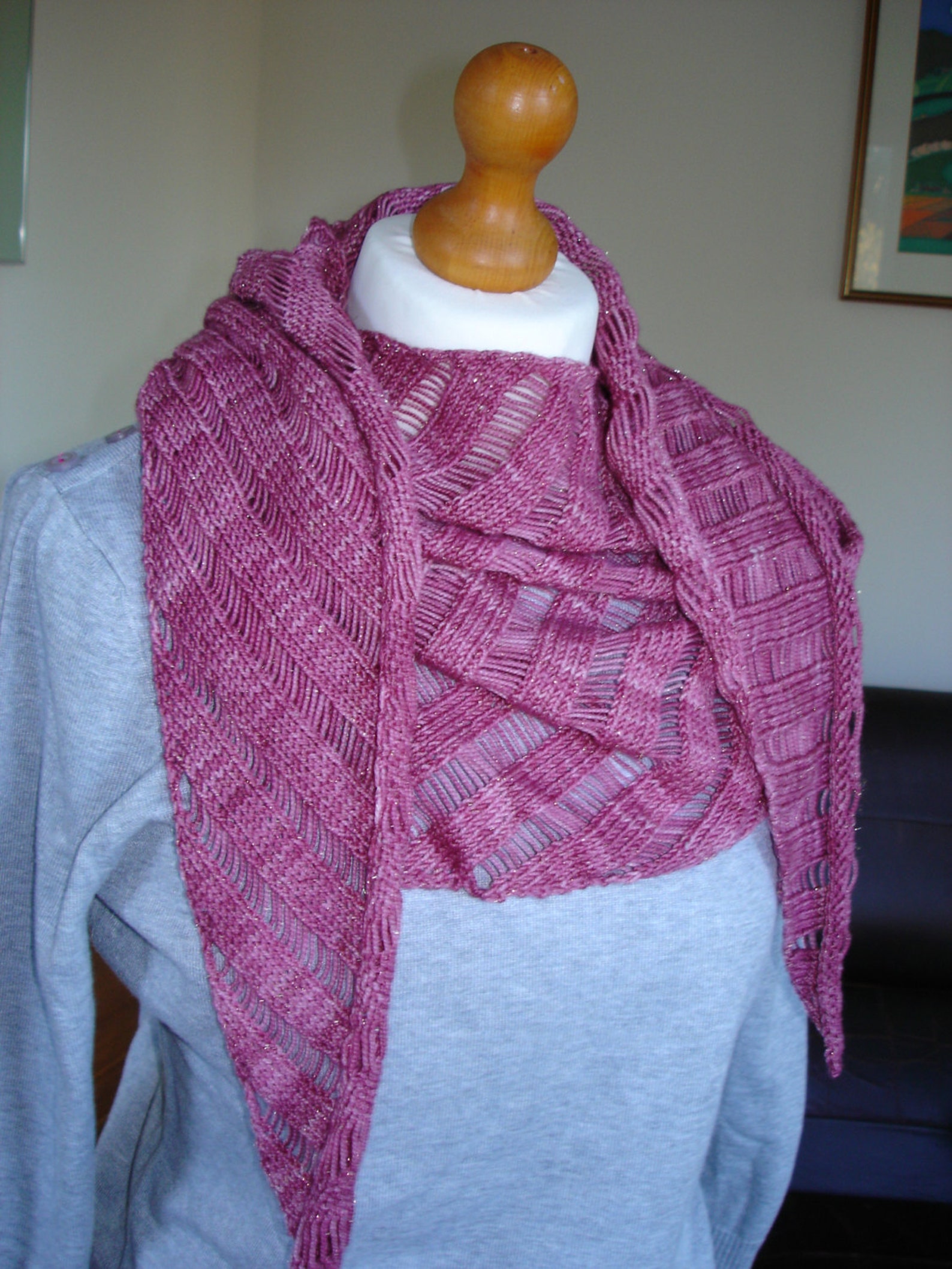 Crushed Raspberry Scarf With a Hint of Sparkle | Etsy UK