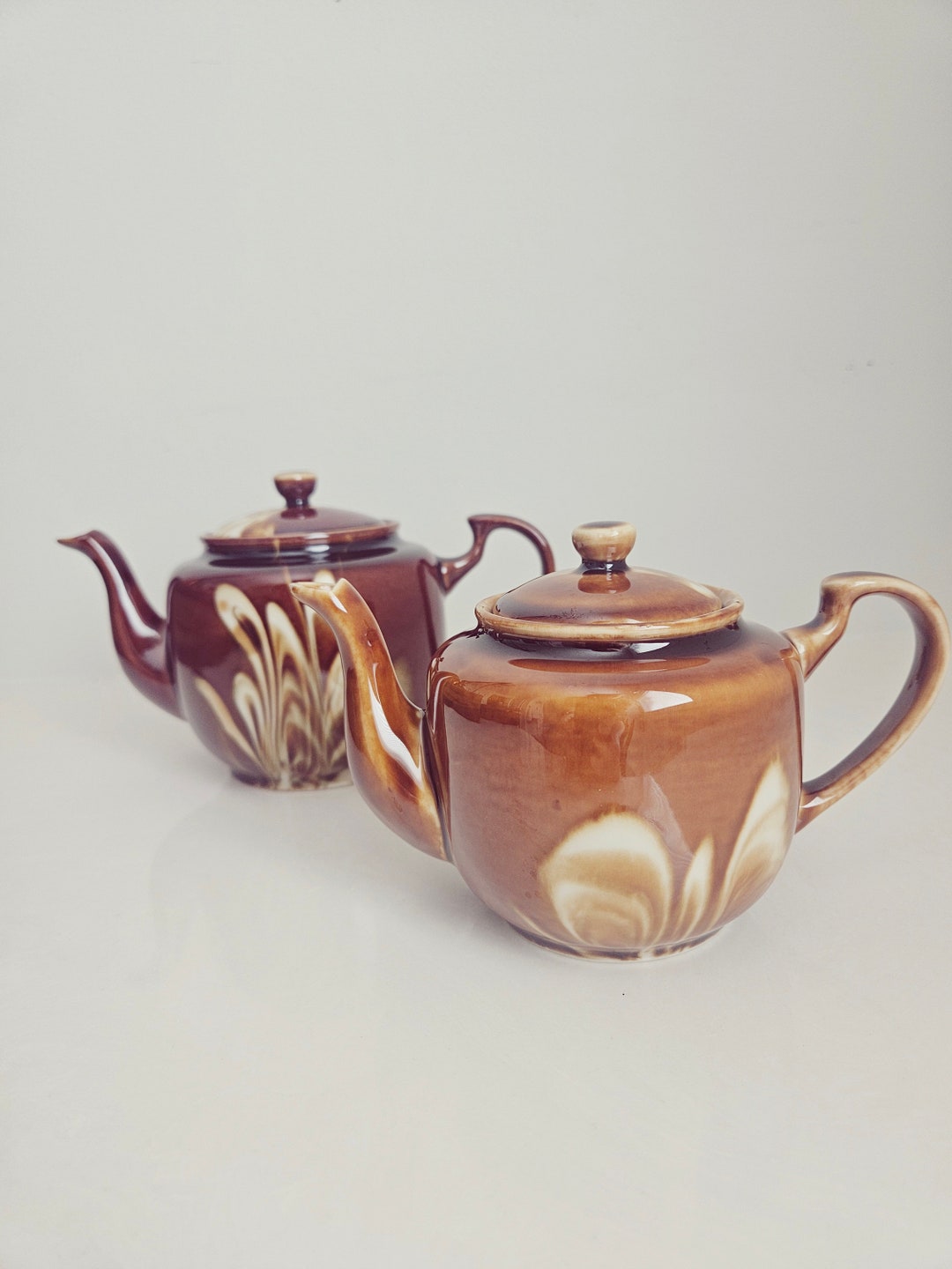 Vintage Pottery Glazed Teapot - Kitchen Decor - Etsy