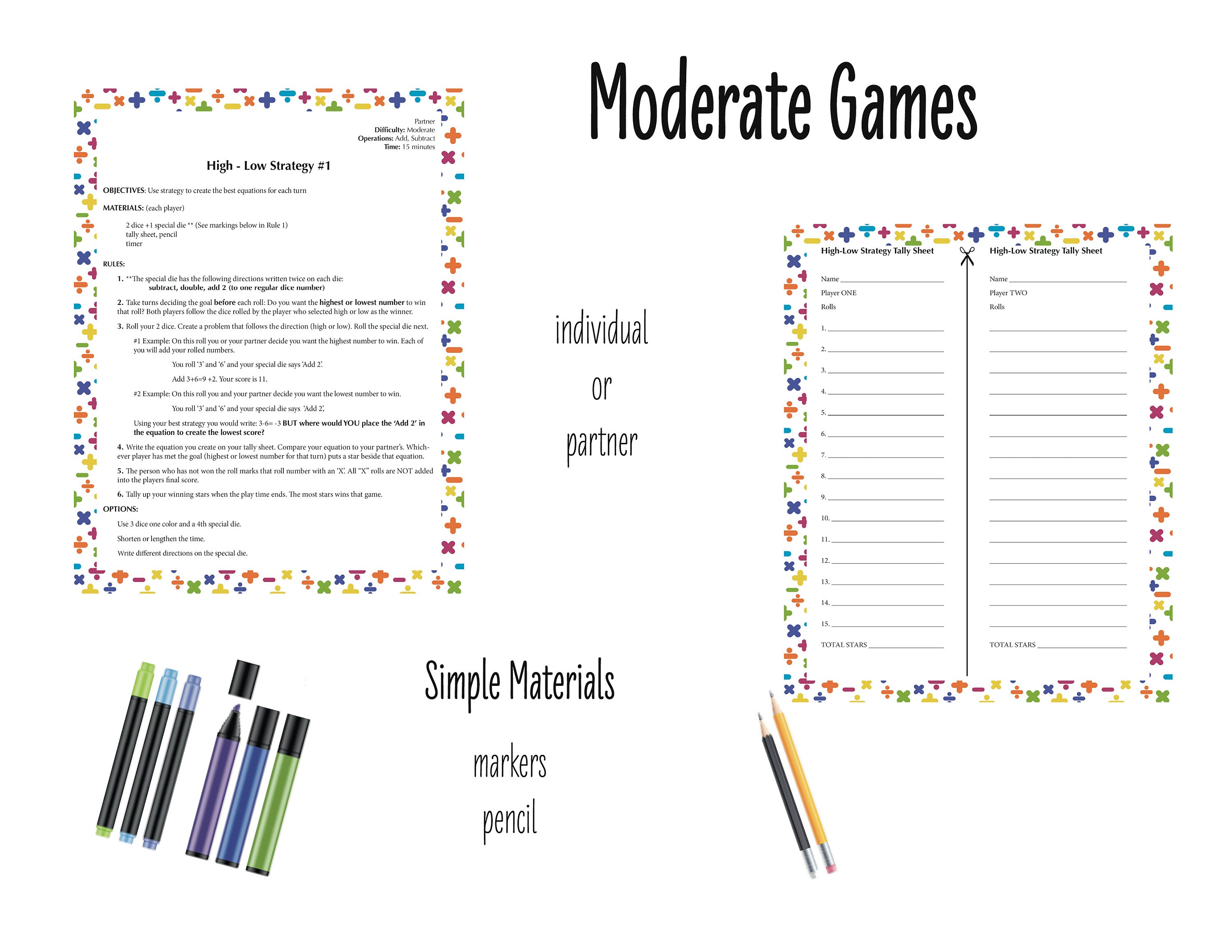 28 Primary Math Games to Practice Basic Math Facts - Packets C & D ...