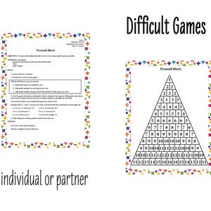 28 Primary Math Games to Practice Basic Math Facts - Packets E & F ...